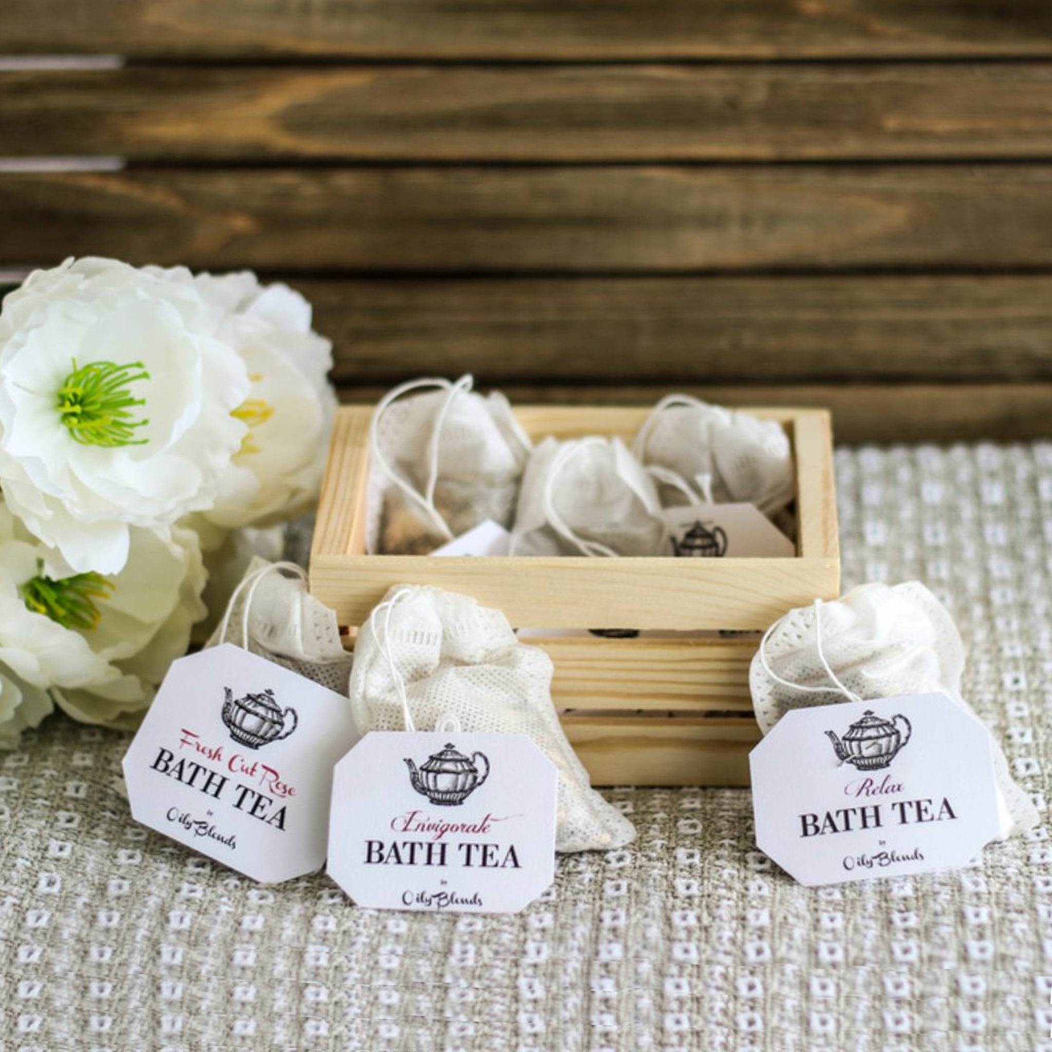 Bath Tea Assorted Sampler Pack-25 Single Tea - Oily Blends