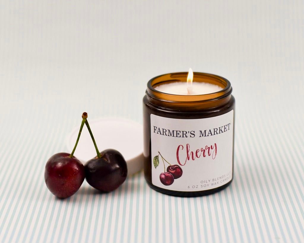 Farmer's Market Candles - 25 Hour Burn Time Soy Wax Candles - Oily Blends